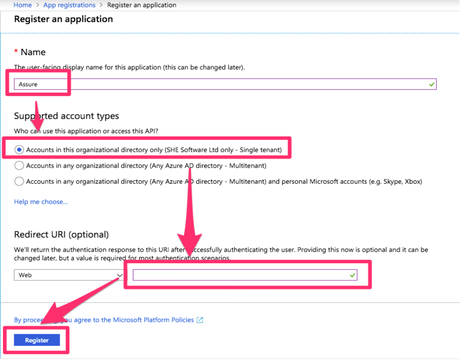 Assure SSO Azure AD Configuration Guide - UK2 (EMEA) – Evotix