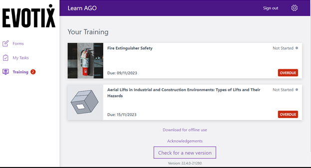 Learn in AssureGO+ – Evotix