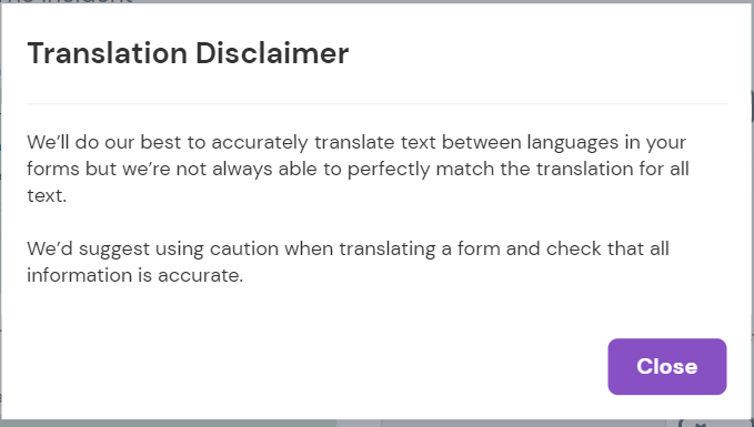 How to translate free text in an Incident Record? – Evotix