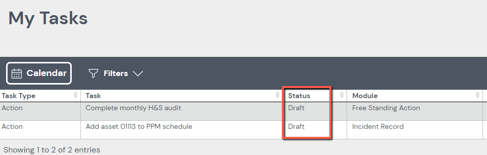 Creating and Managing Draft Actions – Evotix Creating and Managing Draft Actions – Evotix