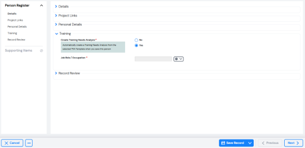 Automatically Create Training for New Joiners – Evotix