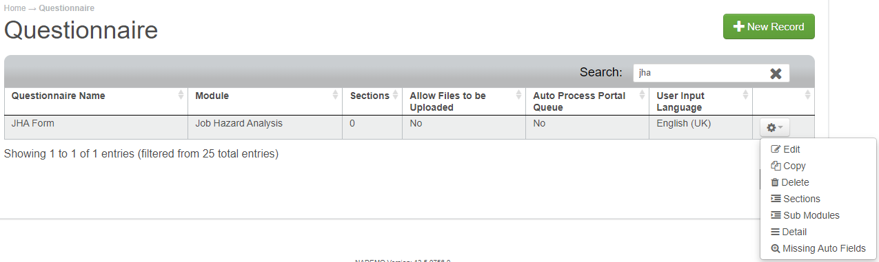 JHA, JSA, SSOW - Assure Go+ Questionnaire – Evotix