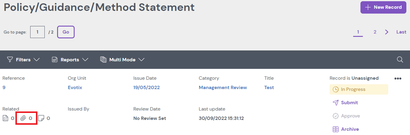 Adding Policies to the System – Evotix