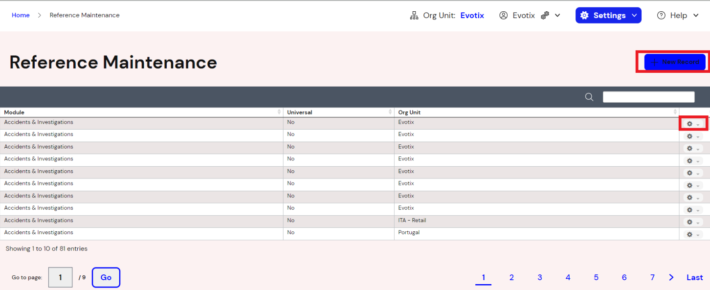 How to Manage Reference Maintenance – Evotix