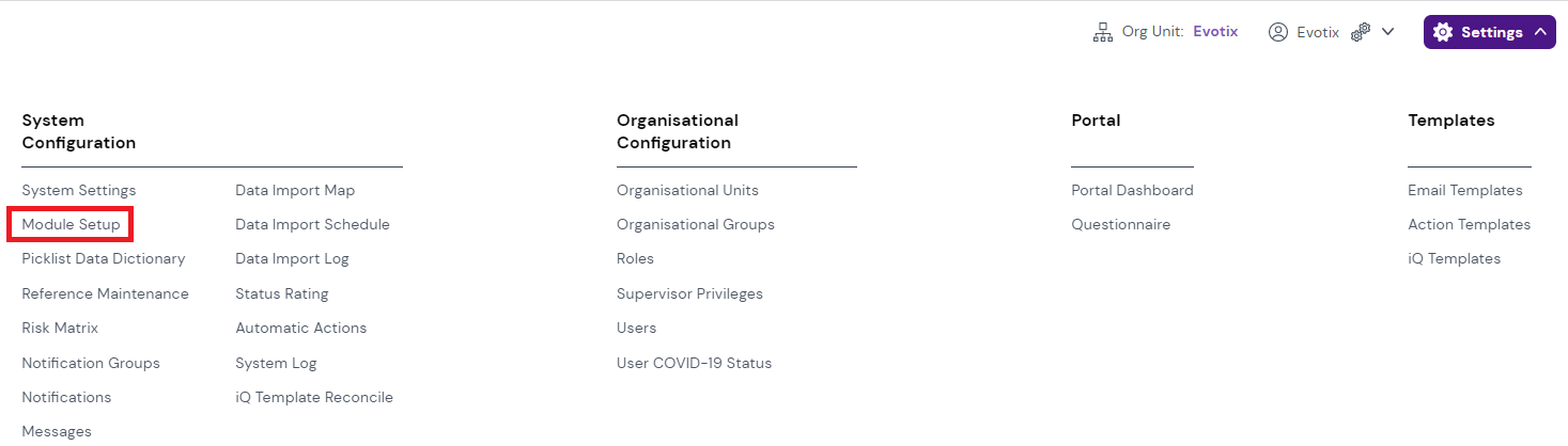 General Risk Detailed Report (Excl. Scoring) – Evotix