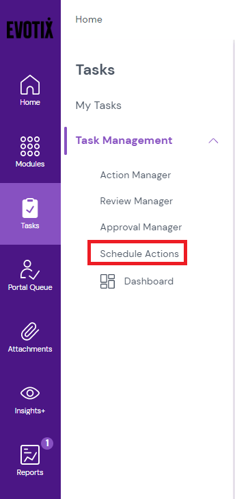 How Do I Schedule Actions? – Evotix