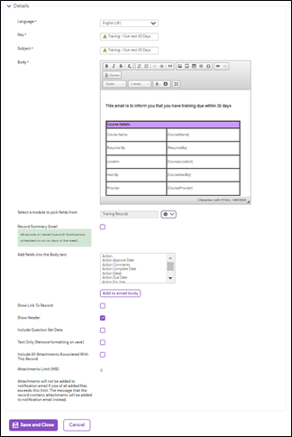 Notifying people about their training and other requirements – Evotix
