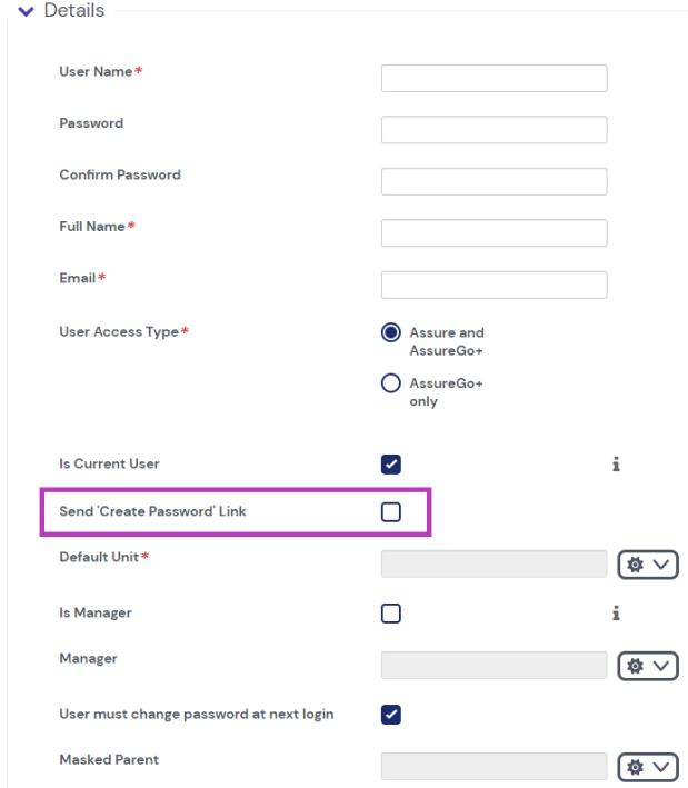 How to create and reset a password using the password link email – Evotix