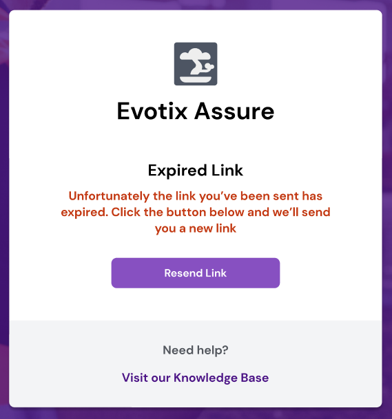 How to create and reset a password using the password link email – Evotix