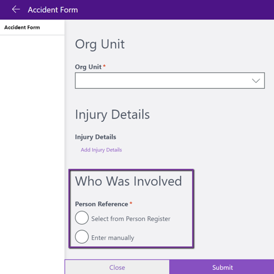 Enabling the selection from the Person Register on AssureGO+ – Evotix