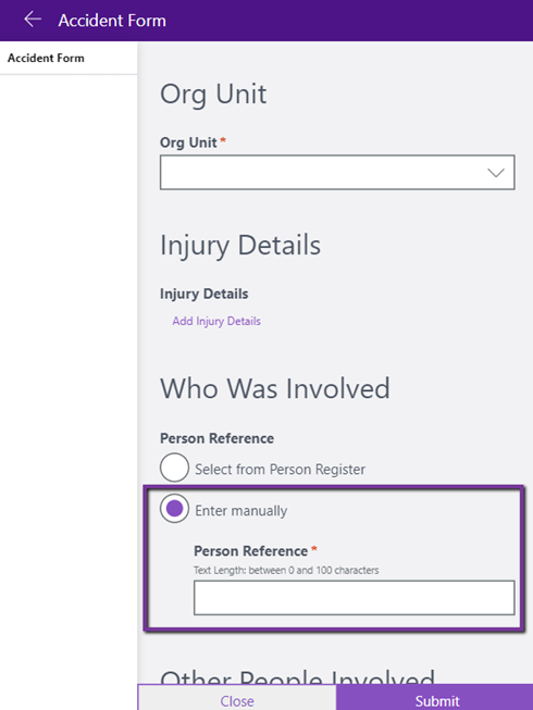 Enabling the selection from the Person Register on AssureGO+ – Evotix